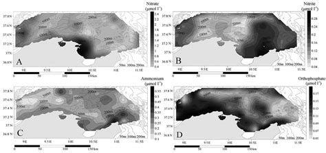 Spatial Distribution Of Dissolved Inorganic Nitrogen Nitrate A