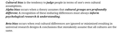 Cultural Bias Flashcards Quizlet