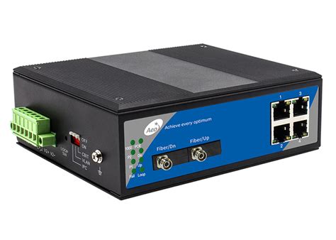 poe fiber switch industrial 2 4 8 ports cascading ring loop