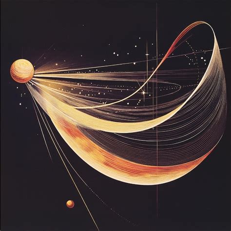 A Diagram Illustrating The Concept Of Orbital Resonance Between Two Celestial Bodies Premium
