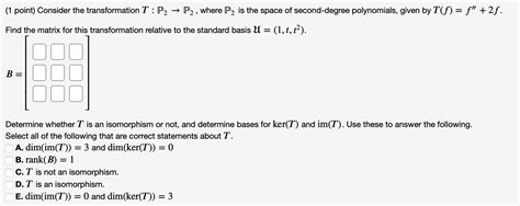 Solved Consider The Transformation 𝑇 ℙ2→ℙ2 T P 2 → P 2