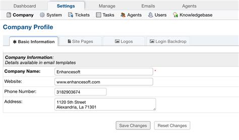 Company Settings OsTicket 1 17 1 Documentation