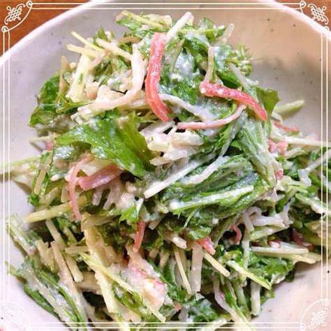水菜の白和え風サラダ 白和え 水菜 サラダ