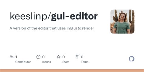 GitHub Keeslinp Gui Editor A Version Of The Editor That Uses Imgui To Render