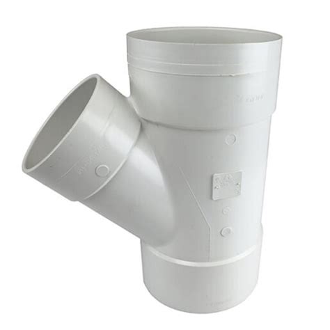 Nds Pvc Sandd 45 Deg Street Wye Hub X Hub X Hub White 8 In X 6 In Siteone
