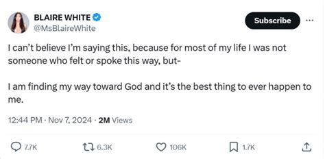 Trans YouTuber Blaire White Reveals I Am Finding My Way Toward God