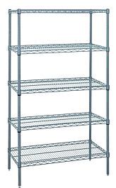Quantum Wr74 2436gy Wire Shelving Unit 36 W X 24 D X 74 H 4