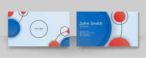 현대적인 우아한 심플한 레드 블루 명함 디자인 템플릿 기업 컨셉으로 창의적인 고급스러움과 깨끗한 명함 벡터 일러스트 인쇄