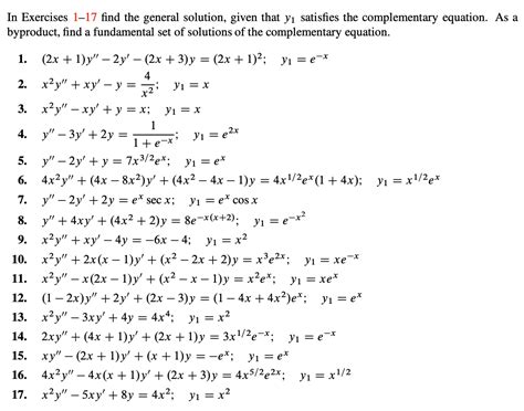 Solved In Exercises Find The General Solution Given Chegg Com