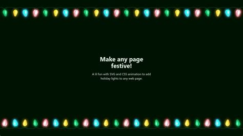 Css Svg Holiday Lights Animation