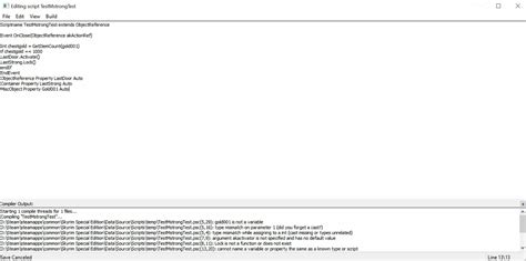 Can Someone Exsplain Why This Script Won T Compile Skyrim Technical Support LoversLab