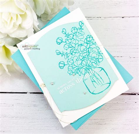 Easy Flower Jar Monochromatic Card Tutorial Unity Blog