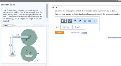 Solved Disk D Turns With A Constant Clockwise Angular