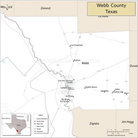 Webb County Map Texas Usa Check Where Is Located Major Cities And Towns County Facts