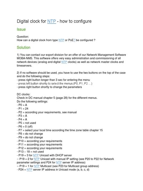 Configure Digital Clock Pdf Ip Address Network Layer Protocols