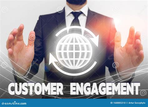 Text Sign Showing Customer Engagement Conceptual Photo The Emotional Connection Between A