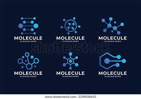 Molecule Logo Atomic Structure Logo Design Stock Vector Royalty Free