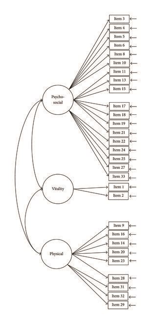 Model 3 The Three Correlated Factor Model With 29 Items Item