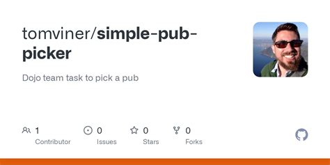 Github Tomvinersimple Pub Picker Dojo Team Task To Pick A Pub