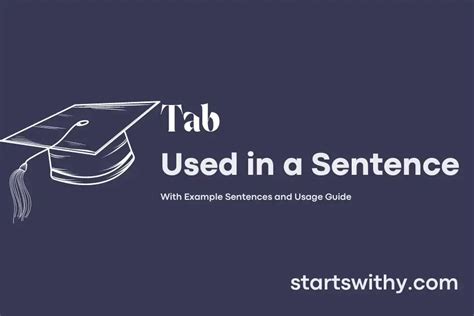 TAB In A Sentence Examples 21 Ways To Use Tab
