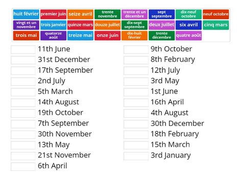 Dates In French Match Up