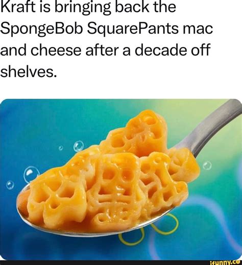 Kraft Is Bringing Back The Spongebob Squarepants Mac And Cheese After A
