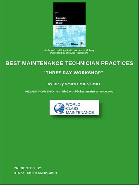 Best Maintenance Technician Practices Pdf Reliability Engineering