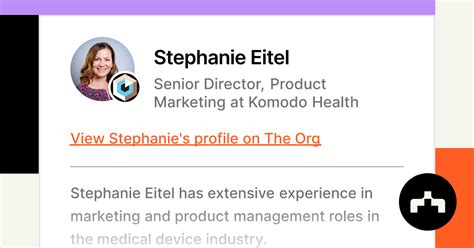 Stephanie Eitel Senior Director Product Marketing At Komodo Health