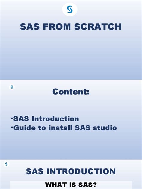 SAS Introduction | PDF | Sas (Software) | Computing