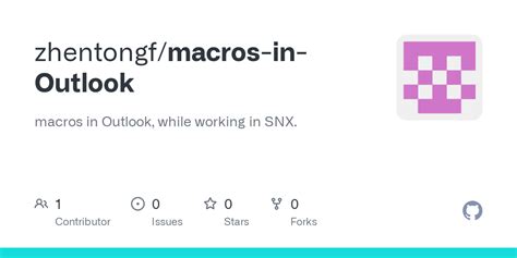 Github Zhentongfmacros In Outlook Macros In Outlook While Working