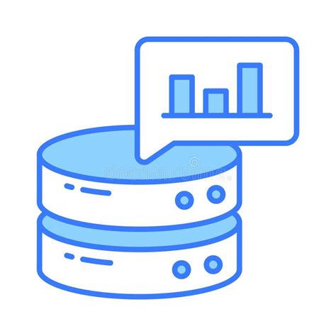 Bar Chart With Database Showing Concept Vector Of Database Analysis