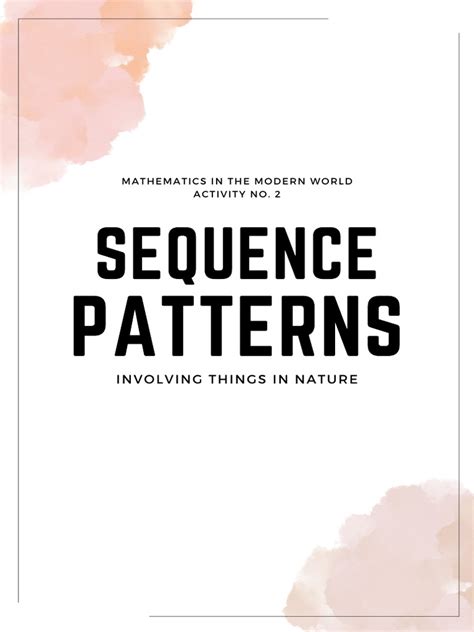 logic sequence pattern pdf mathematics