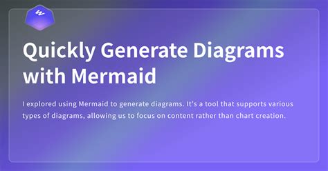 Quickly Generate Diagrams With Mermaid Webdong