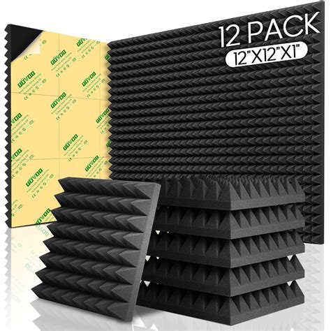 24 Pack Sound Proof Foam Panels For Walls Pyramid