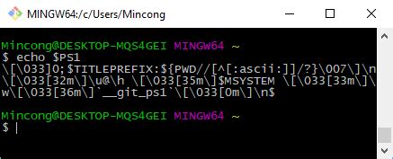Customize Git Prompt In MinGW Mincong Huang