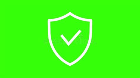 Shield Check Icon Animation Shield Shield Lock Greenscreen Emblem Logo