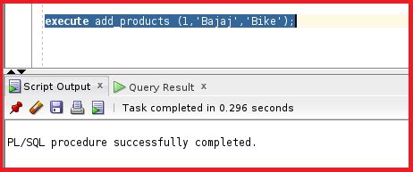 Notations of Passing Parameters in Oracle Stored Procedure