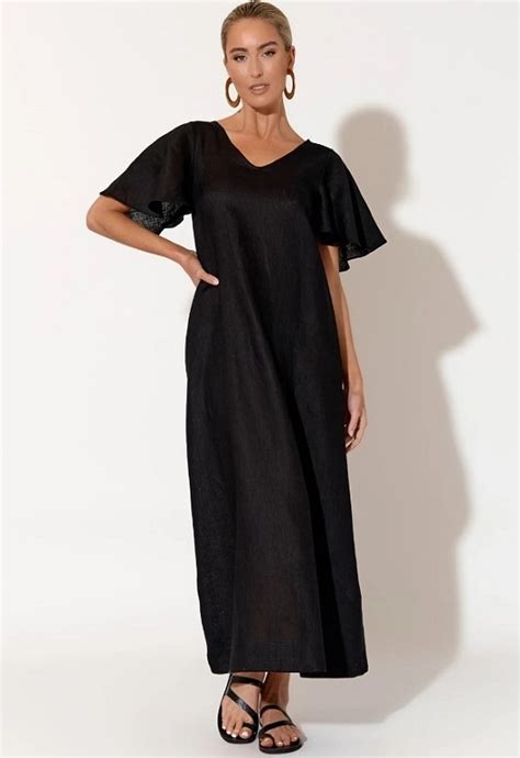 Black Linen Maxi Dress Shop Best Summer Dress Australia