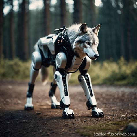 Robotic Wolf Design Prompts Stable Diffusion Online