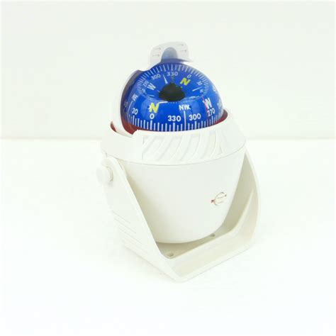 Illuminated Magnetic Navigation Compass White Large