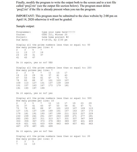 Solved Cosc 211 Take Home Project 2 Due Date April 14