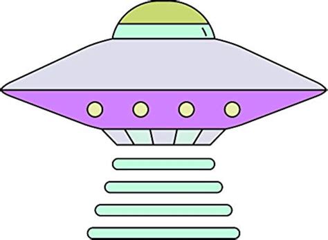 Cute Cartoon Alien Spaceship