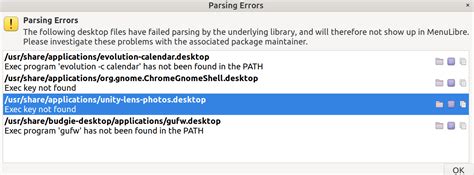 it s baaaack reporting menu editor parsing error on ubuntu budgie 19