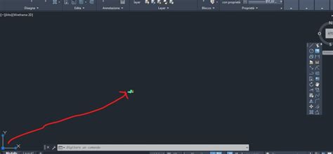 i can t put the x y axes on the origin of the drawing autocad 2d