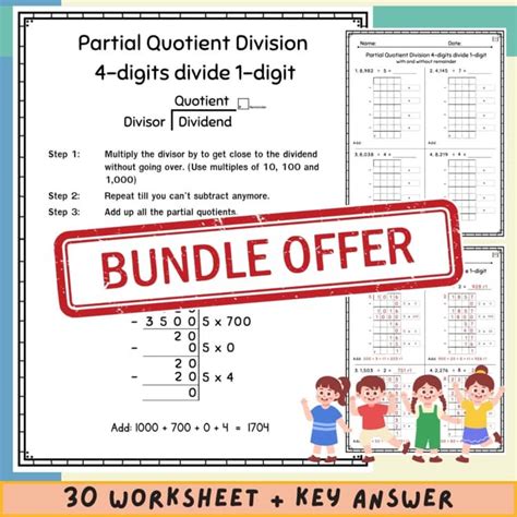 Bundle Division Strategies 2 4 Digits Divided 1 Digit Practice 3rd