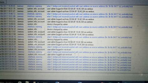 [solved] error mikrotik bridge port received packet with own address