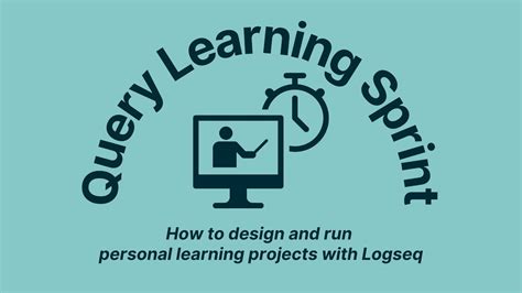 wednesday talk 1 how to design and run personal learning projects with