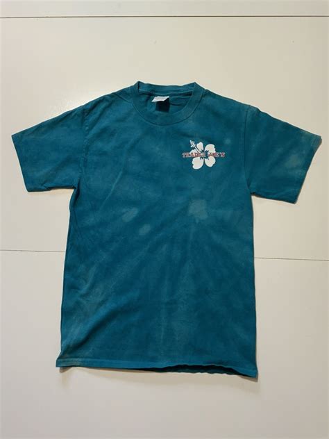 Streetwear Trader Joes Hibiscus Flower Tie Dye Crew Employee T Shirt