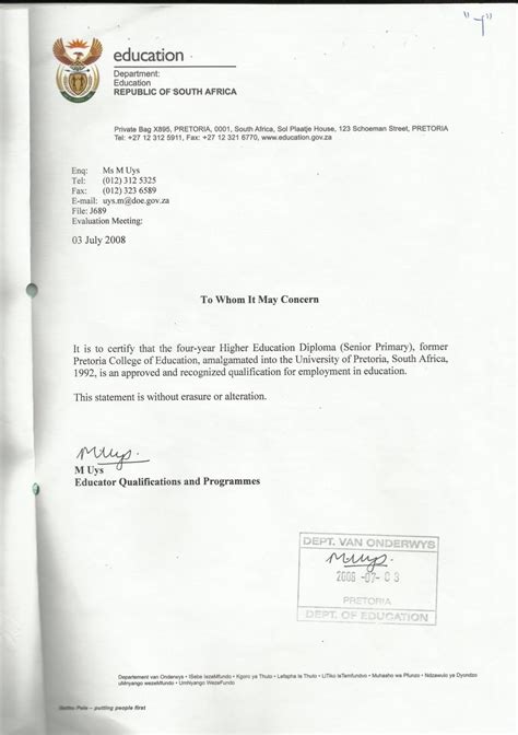 Certificate Of Authentication