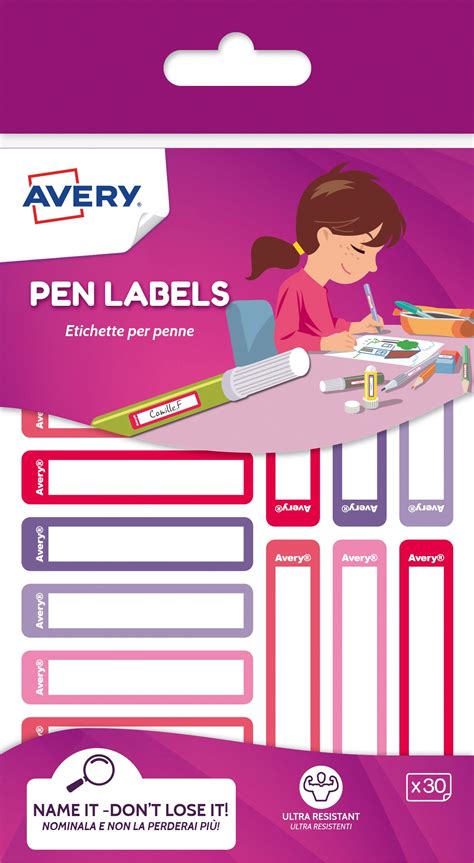 Pen Label Template